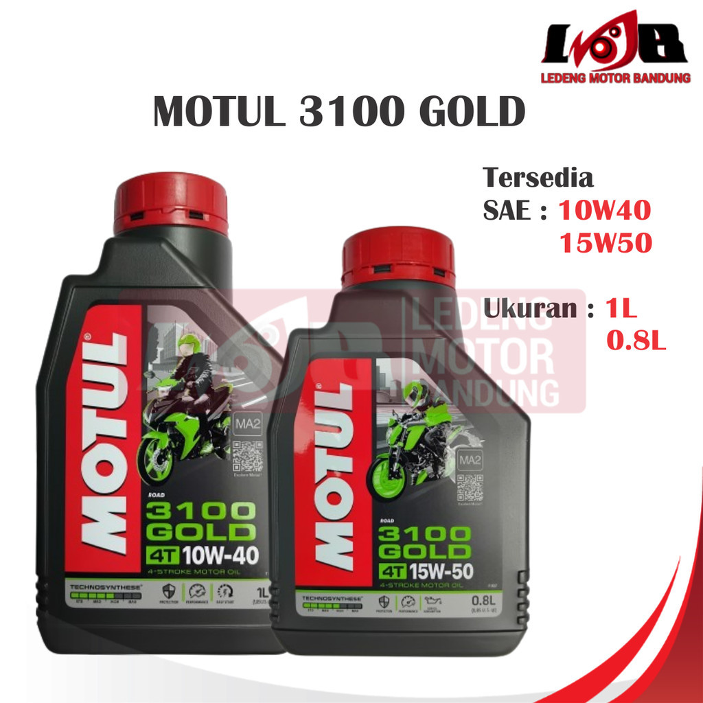 Jual Motul 3100 Gold SAE 10W40 atau 15W50 Oli Motor Sport | Shopee ...