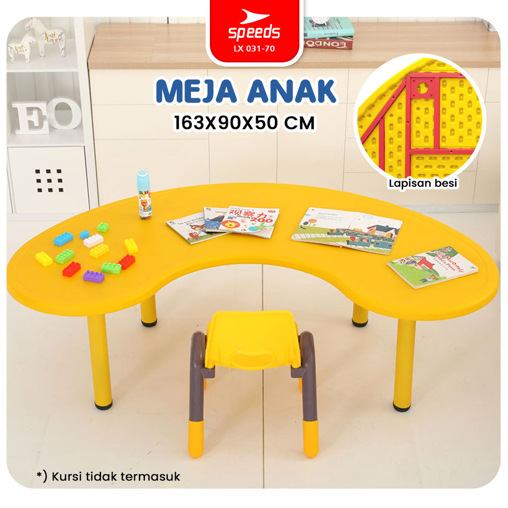 Jual SPEEDS Meja Belajar Anak Bulan Moon Table Besar HDPE Meja TK Paud Playgroup Warna Warni ...