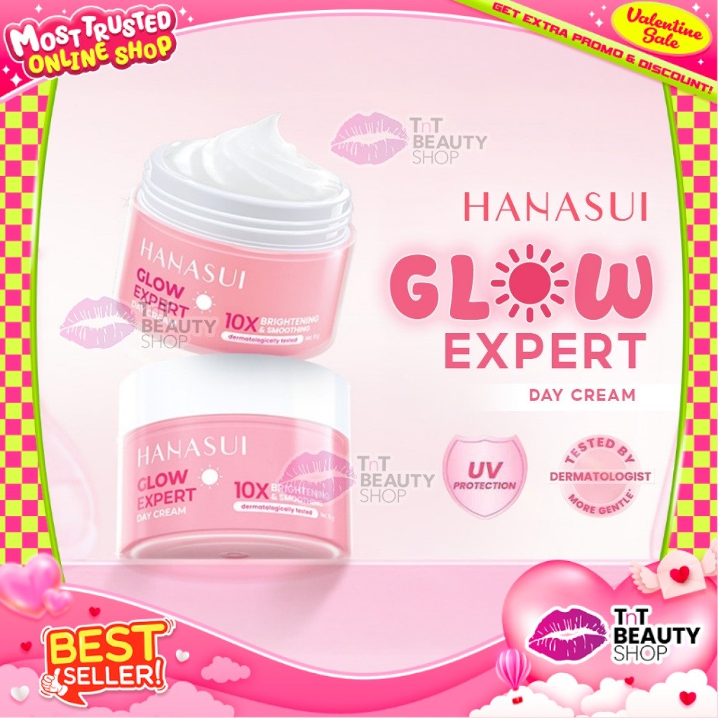 Jual HANASUI Flawless Glow 10 Day Cream Indonesia Brightening ...