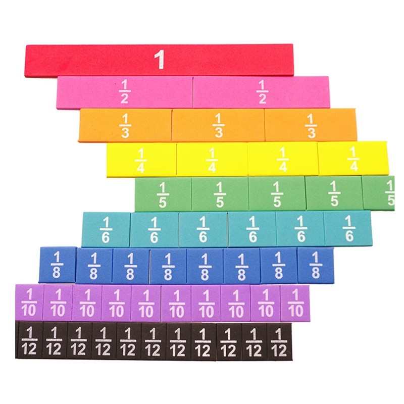 Jual Rainbow Fraction Tower Tiles for Kids Brain Training Math ...