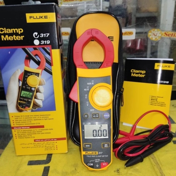 Jual Fluke 317 Tang Ampere Digital Clamp Meter AC/DC TRUE RMS 600A ASLI ...