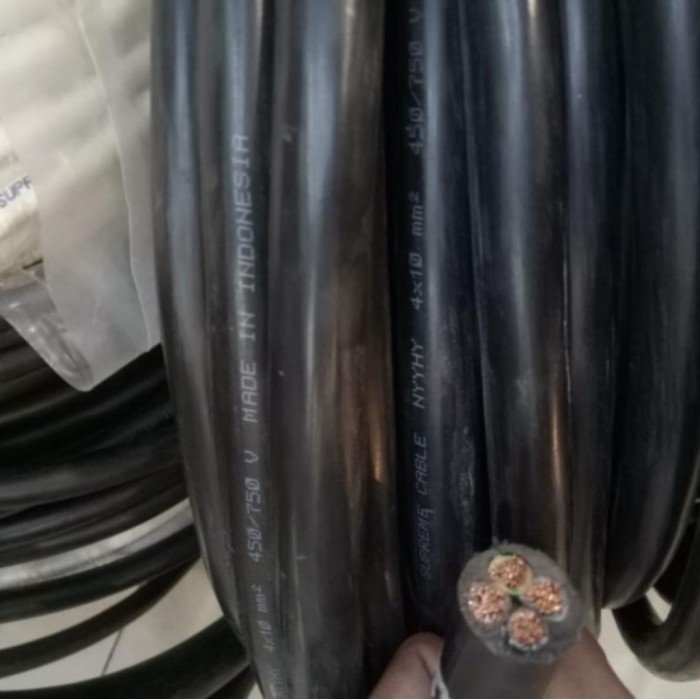 Jual Kabel Serabut NYYHY 4x10 mm Hitam Per Meter Supreme Lindo Metal | Shopee Indonesia