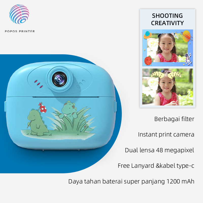 Jual Instant Print Kamera Anak Mini Digital Mini Kids Kamera Murah ...