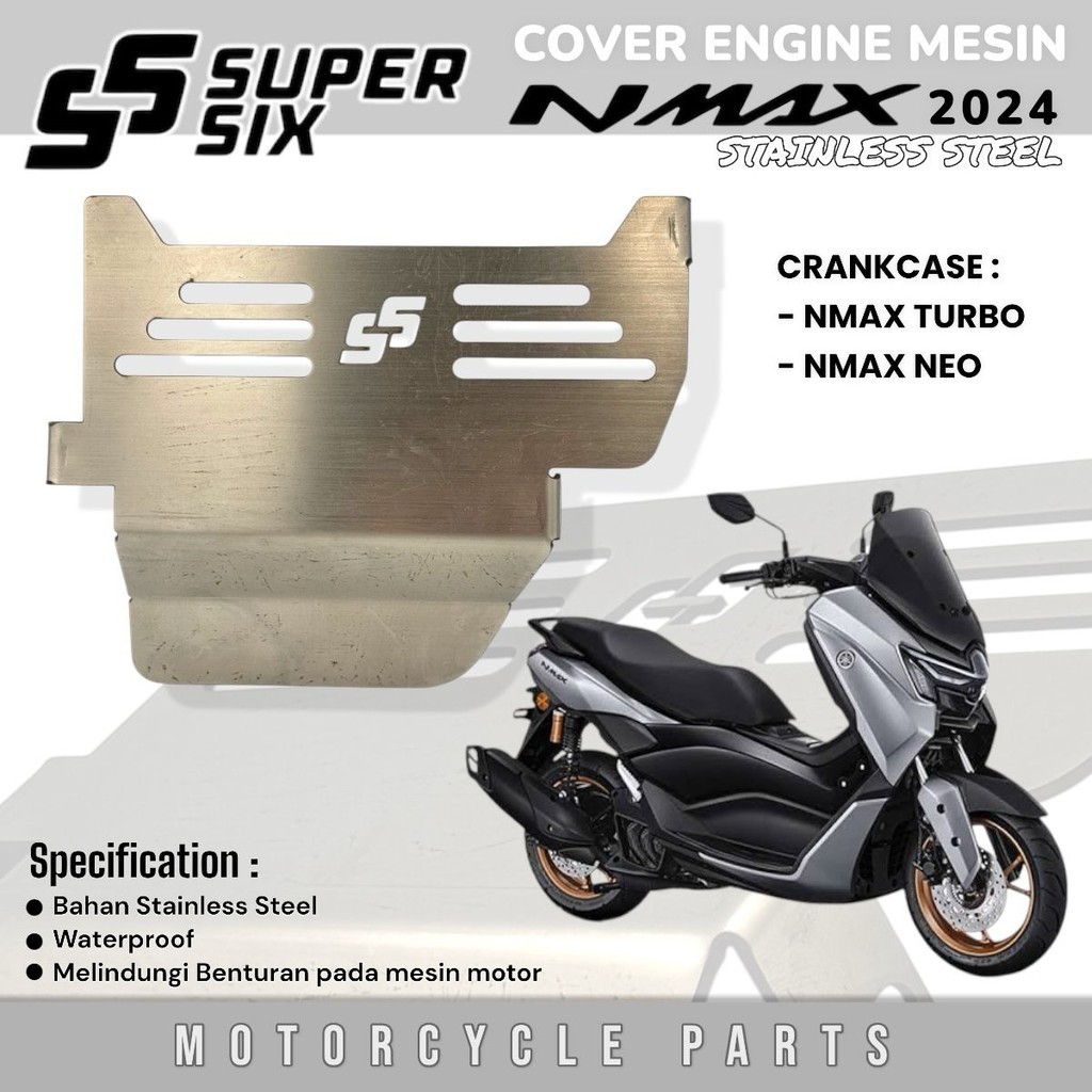 Jual Cover Mesin NMAX New Bahan Stainless Steel pelindung ENGINE NMAX ...