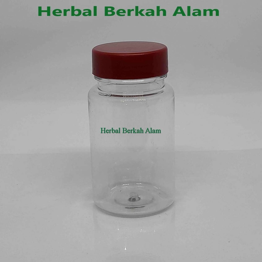 Jual Botol Obat 120 ml Natural Tutup Merah Maroon / Botol Obat / Botol ...