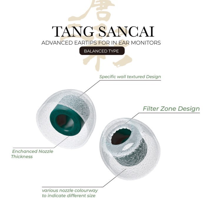 Jual TANGZU TANG SANCAI Eartips Silicone Medical Grade for In Ear ...