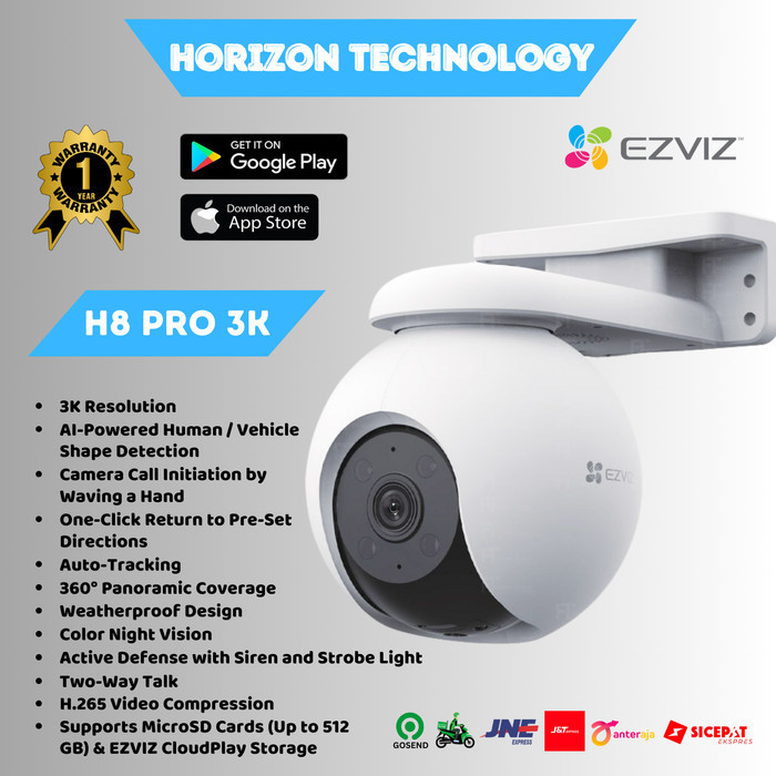 Jual Ezviz H8 Pro 5MP 3K Wifi IP Cam Smart CCTV Outdoor Pan & Tilt | Shopee Indonesia