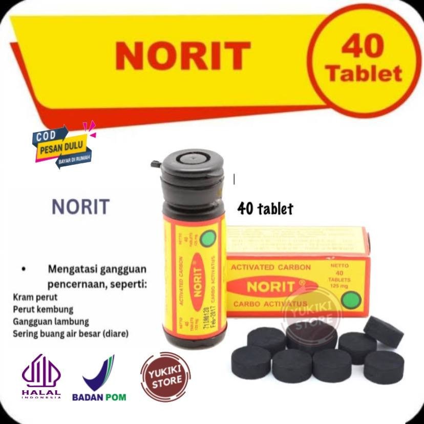 Jual Cap Lang Norit 40 Tablet Obat Diare Perut Kembung Penyerap Racun ...