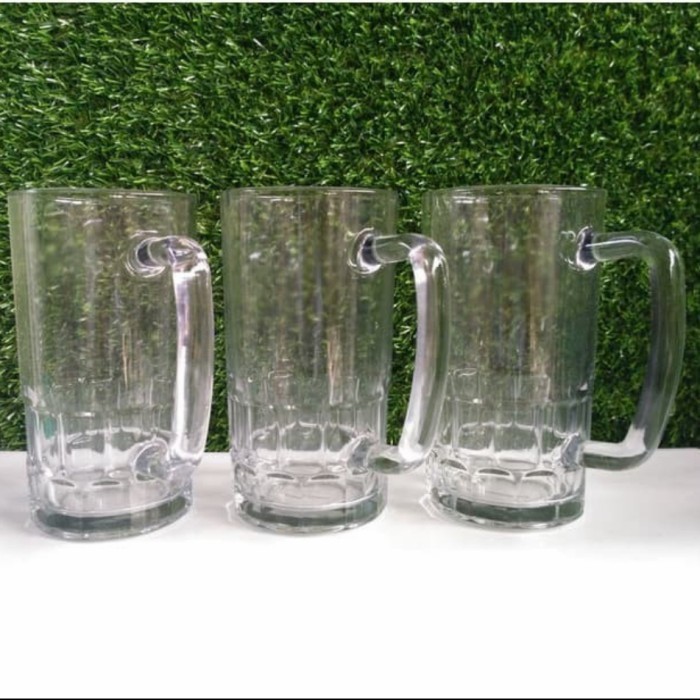 Jual Gelas Kaca Jumbo/Gelas Besar/ Mug kaca Jumbo Bir Bening Tebal ...