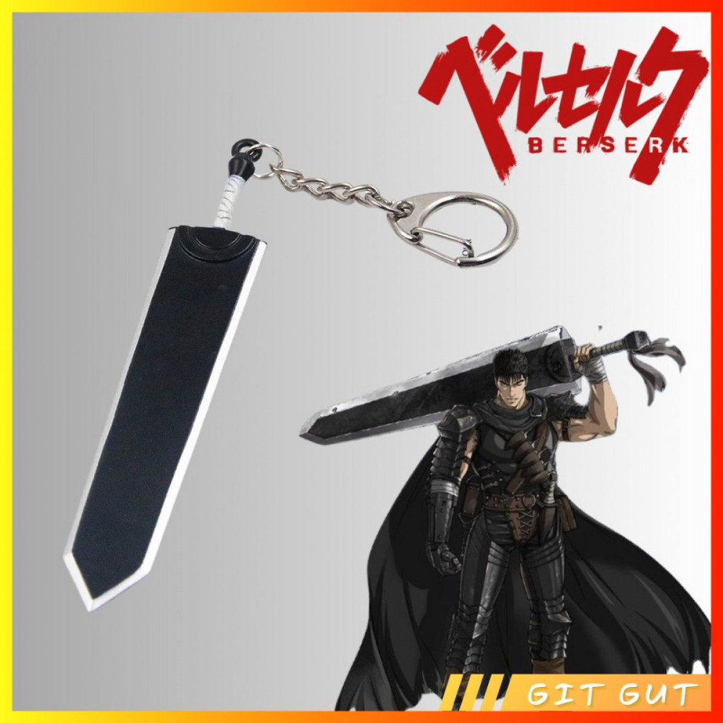 Jual Keychain Gantungan Kunci Berserk Guts The Dragon Slayer | Shopee ...