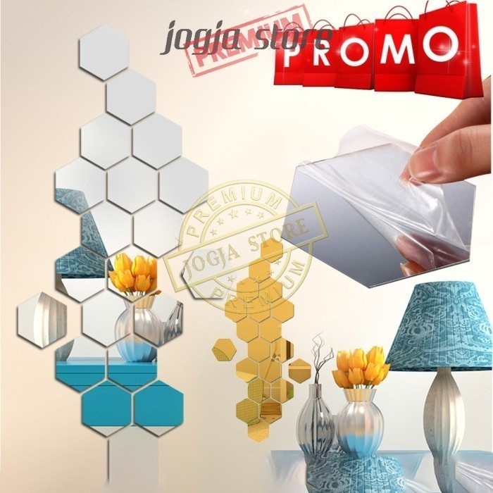 Jual 7 Pcs Sticker Kaca 3D Dekorasi Interior Cermin Rias Tempel Dinding ...