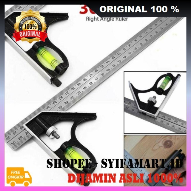 Jual Meteran Elbow Meteran Siku Presisi Penggaris Siku Tukang Bangunan ...