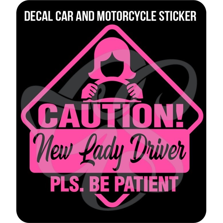 Jual Caution New Lady Driver Version 02_ Please be Patient Design_Car ...