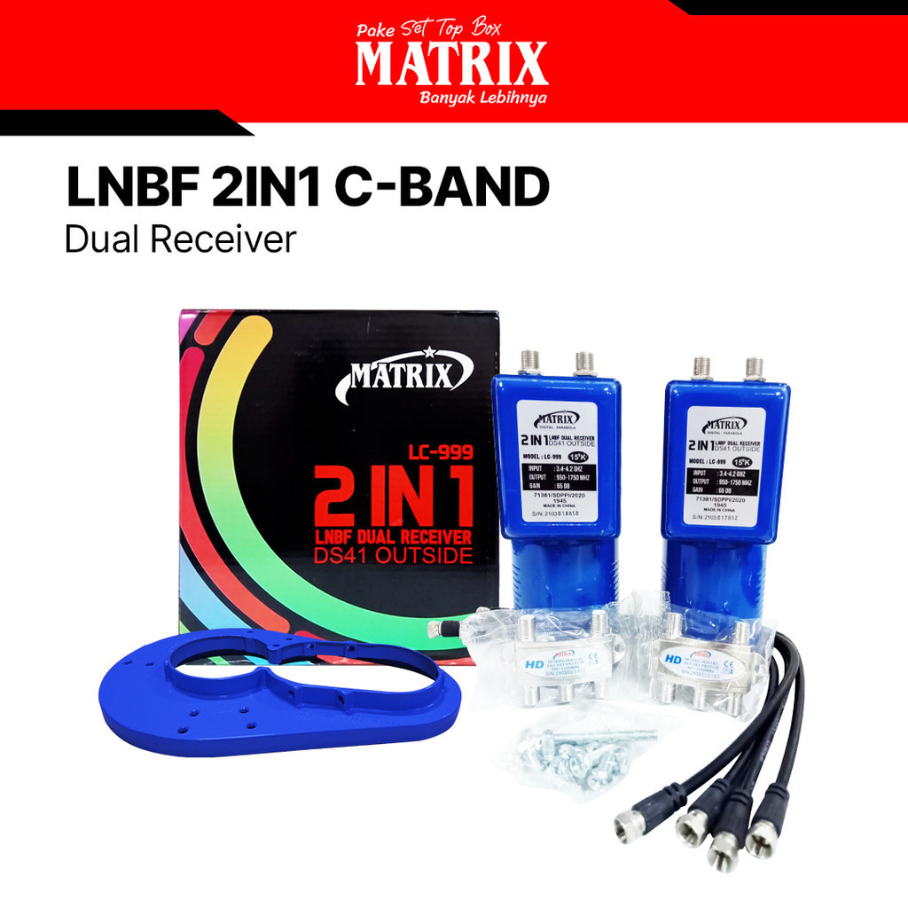 Jual MATRIX 2 IN 1 LNB C BAND DUAL RECEIVER OUTSIDE | Shopee Indonesia