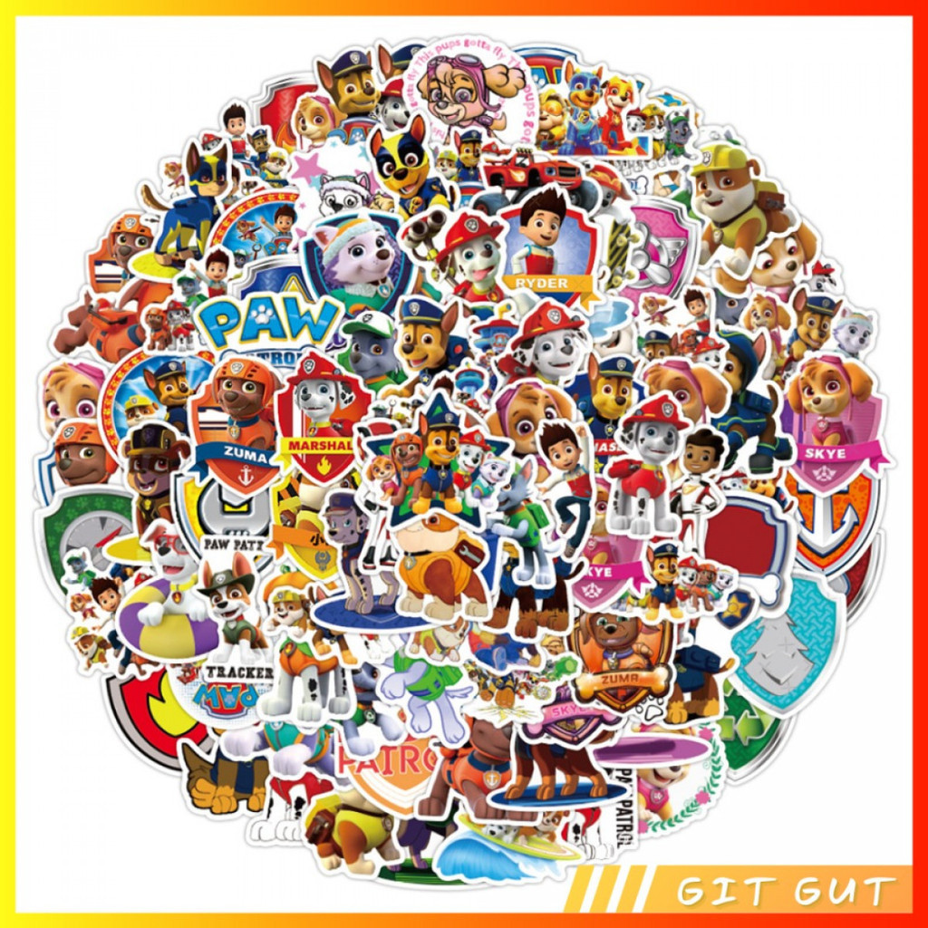 Jual Sticker Pack Stiker Vinyl 50 pcs Paw Patrol Cartoon Animasi ...