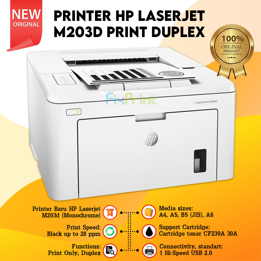 Jual Printer HP LaserJet M203d Monocrome Print Only Duplex Garansi ...