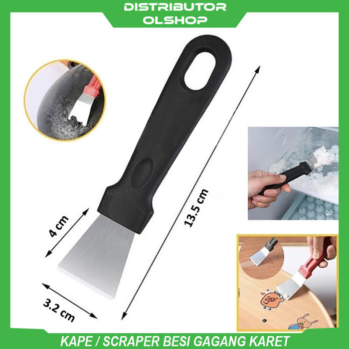 Jual Kape Plat Besi Gagang Karet Scraper Pengerok Pembersih Kerak ...