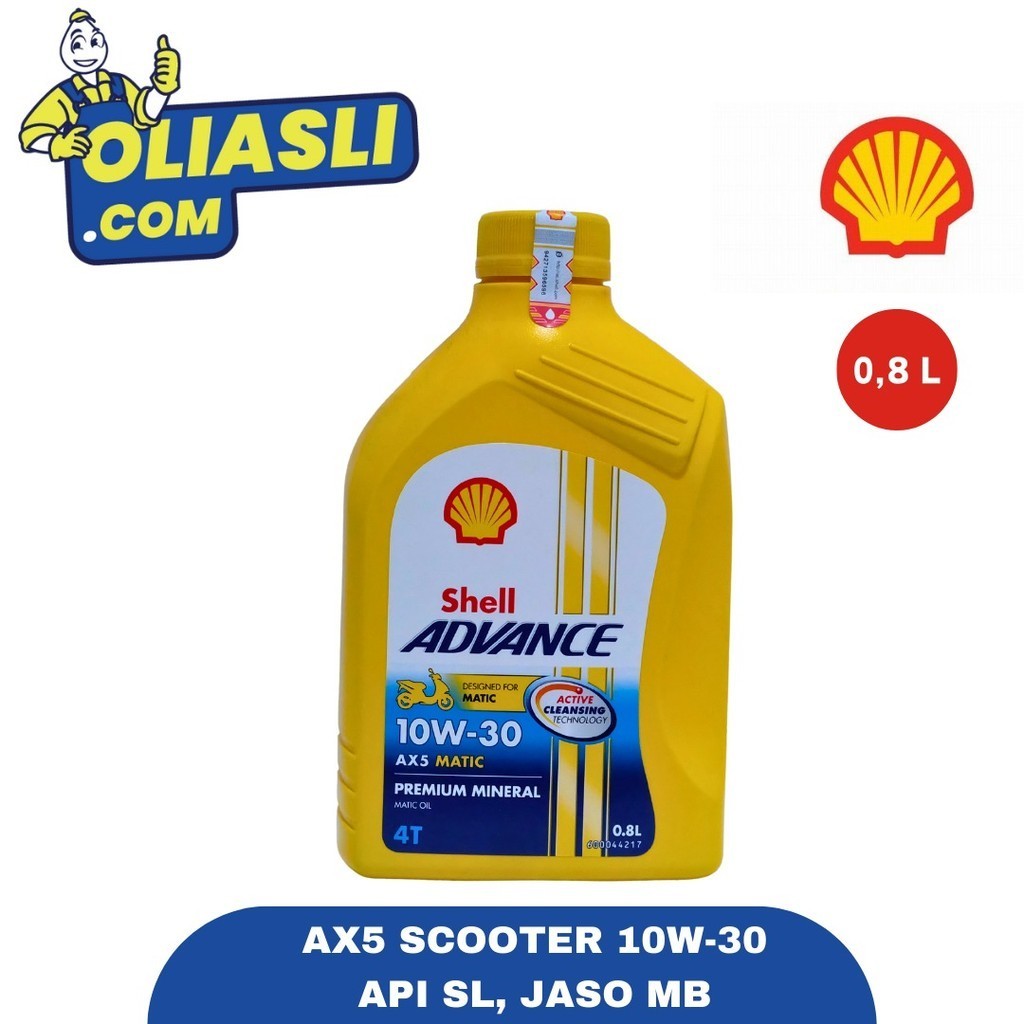 Jual Oli Motor Matic SHELL ADVANCE SCOOTER AX5 10W30 0,8 | Shopee Indonesia