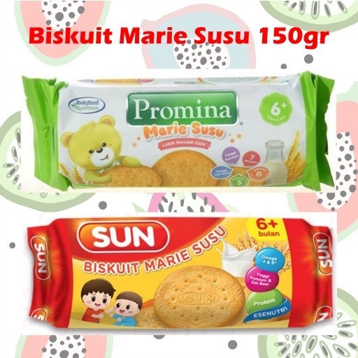 Jual Biskuit Promina Marie & Sun Marie Susu 6+ 150g Snack cemilan ...