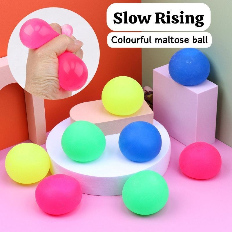Jual SLOW RISING BALL DOFF COLOR mainan pencetan antistress fidget lucu ...