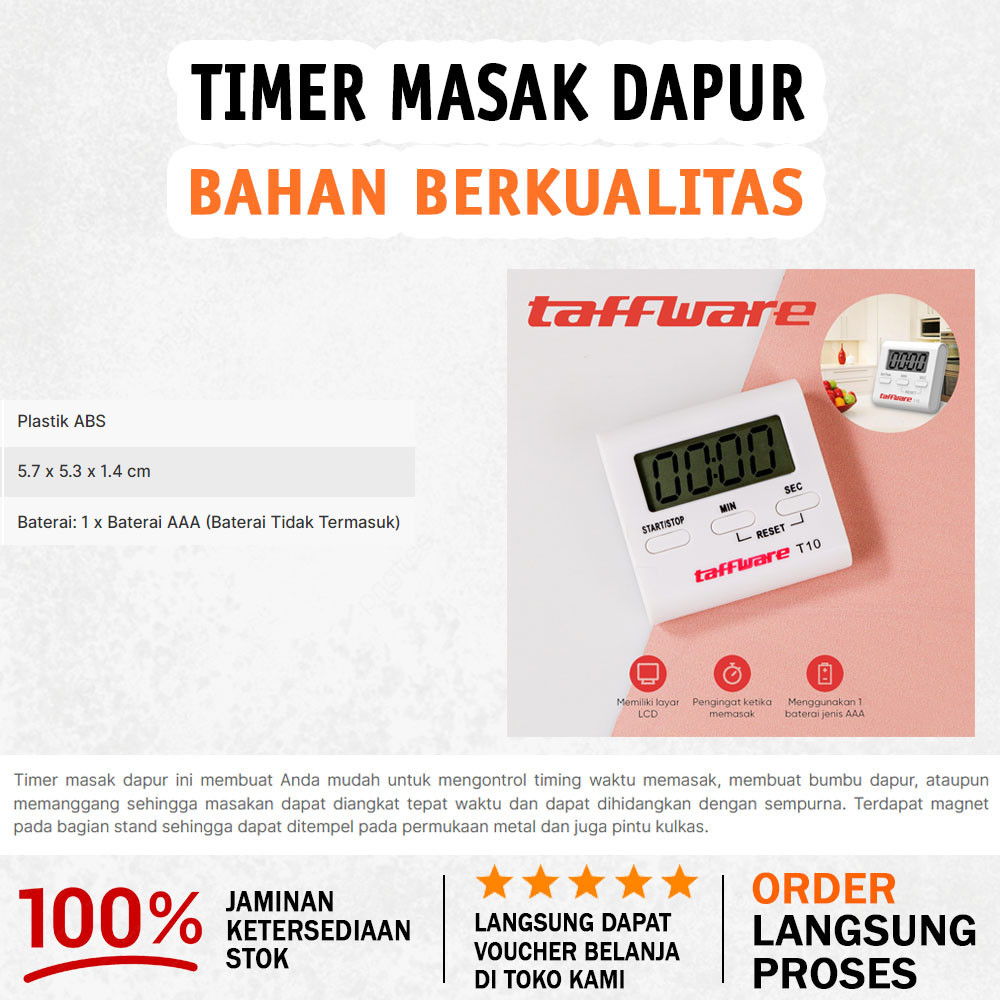 Jual Timer Masak Dapur Countdown Digital Alarm Clock White Shopee