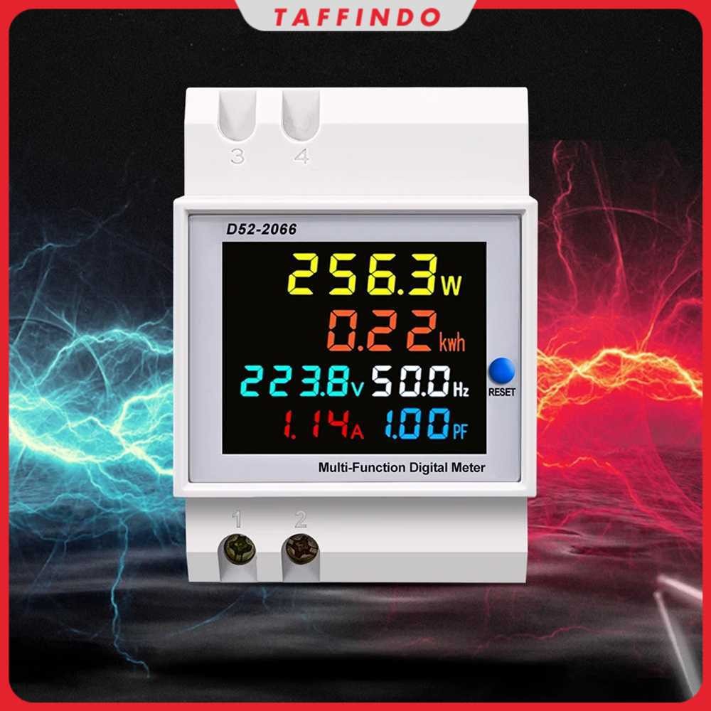 Jual Taffware Meteran Listrik Digital Display Din Rail Single Phase 300V - D52-2066 | Shopee ...