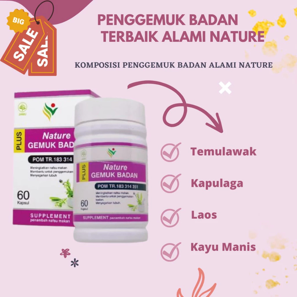 Jual Obat Penggemuk Badan Nature Gemuk Badan Naik 10kg Dalam Seminggu ...
