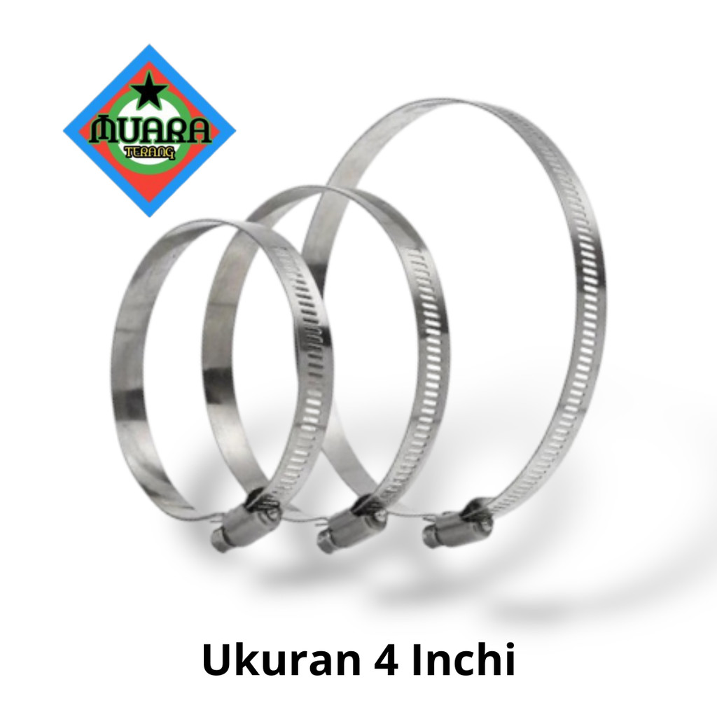 Jual Klem Bulat Besar Stainless SUS 304 4 Inchi / Klem Flexible ...
