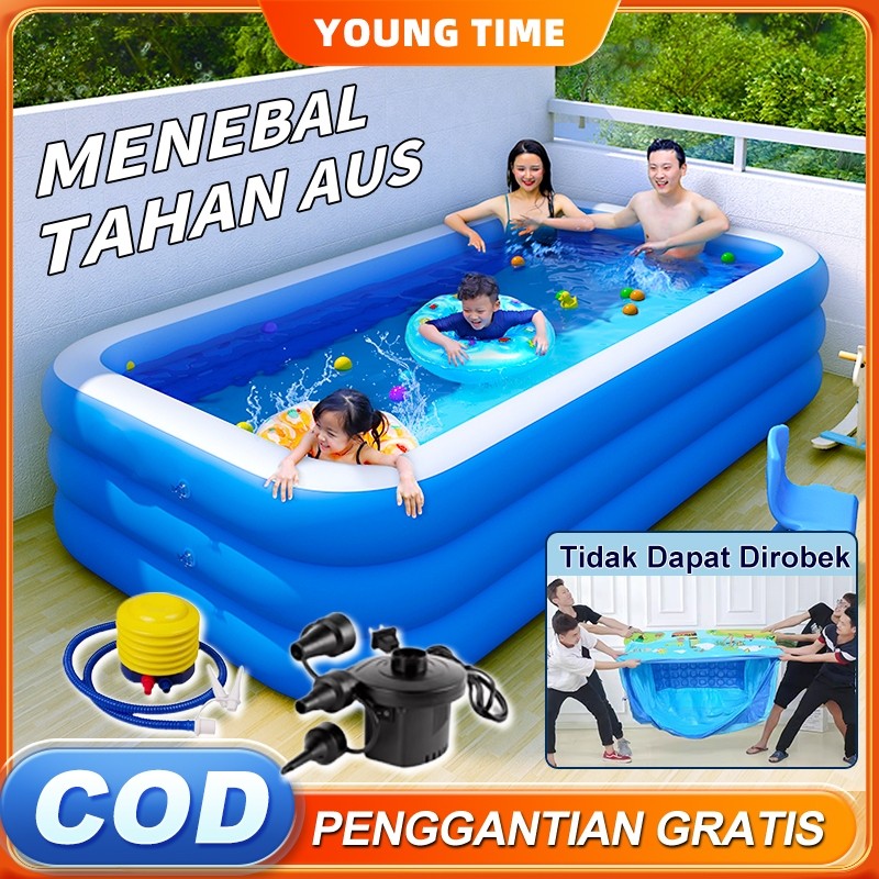 Jual cv45tg 【Pertukaran Gratis】Kolam Renang Anak Jumbo 3 Rings Dan Bayi ...