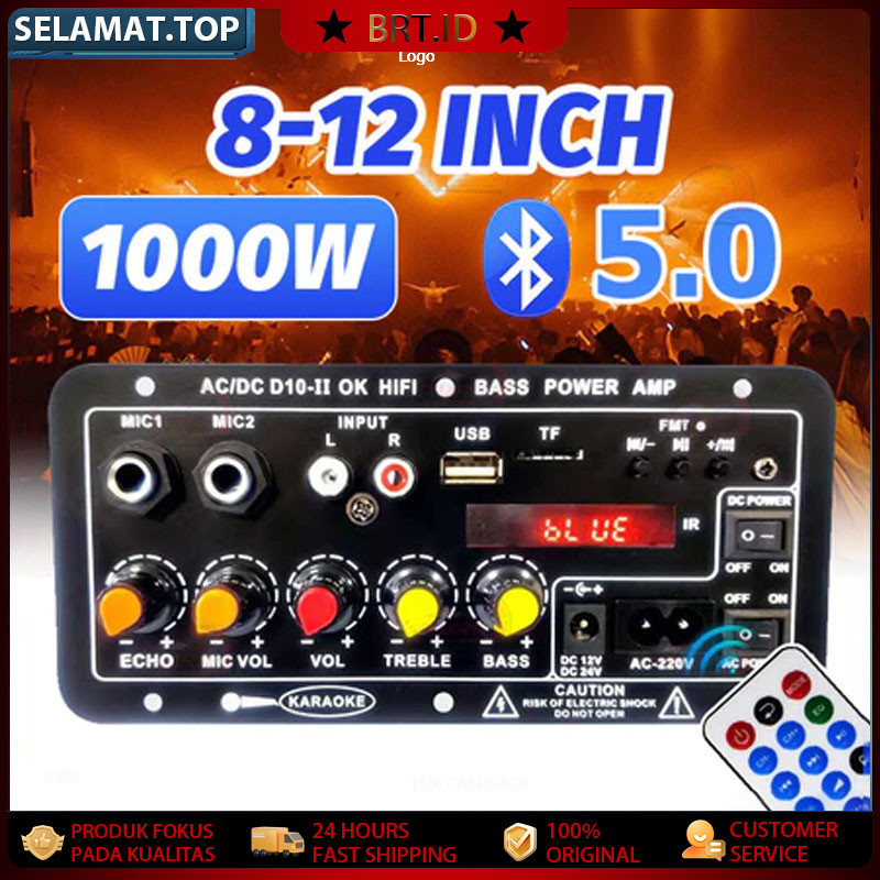 Jual TOP TOOL COD D10 Ⅱ 900W Amplifier Board Tampilan Digital Power Amplifier Board Untuk 8-12 ...