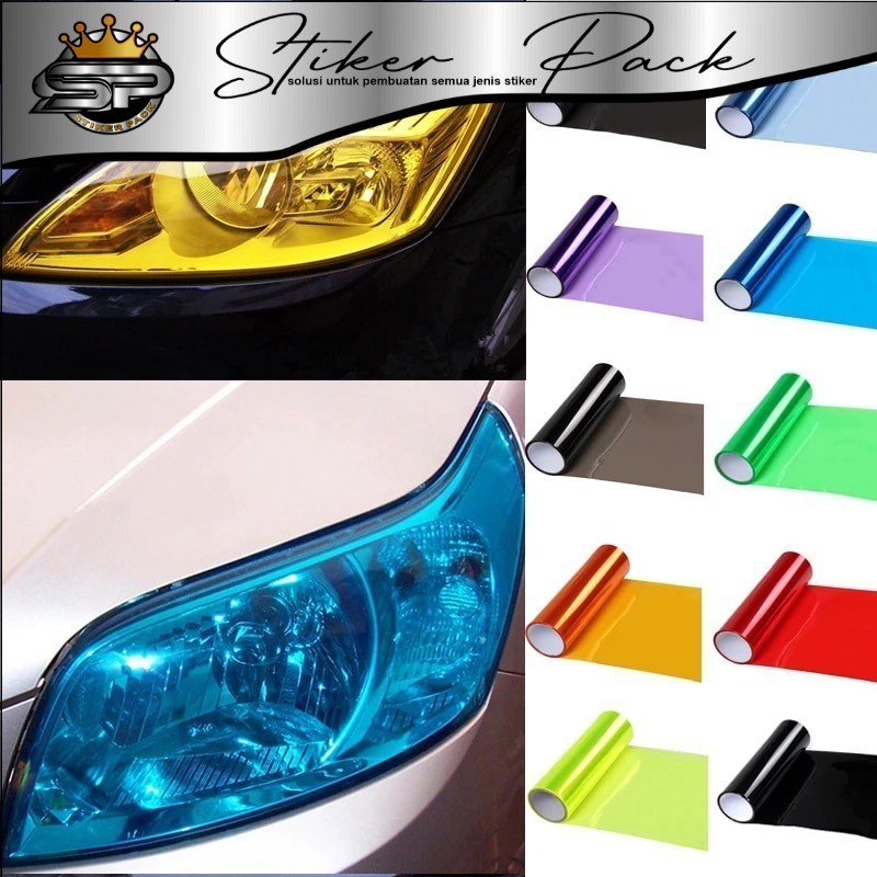 Jual Gloss Transparent Hybrid Light Black Smoke PVC Film Tint 30 X50cm ...