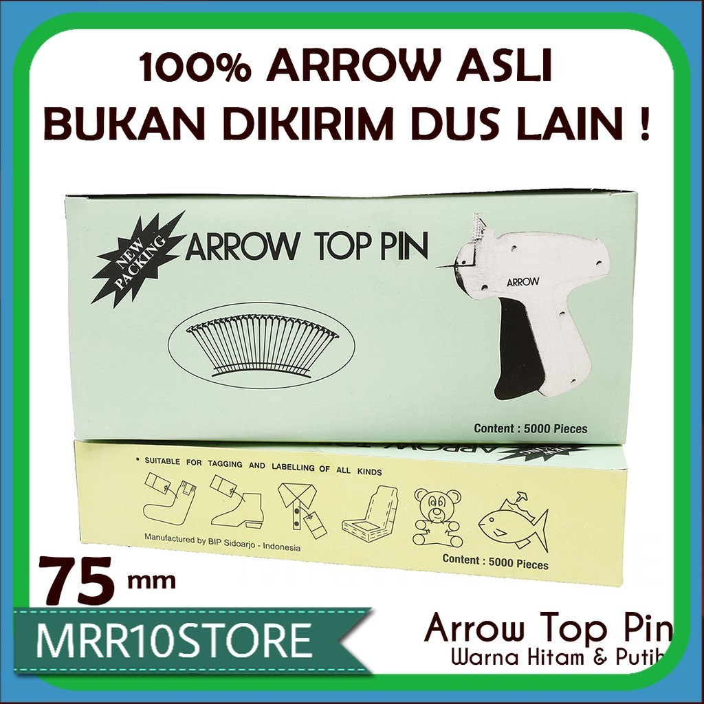 Jual ARROW TOP PIN - TAG PIN ISI REFILL TAG GUN ORIGINAL 75mm | Shopee ...