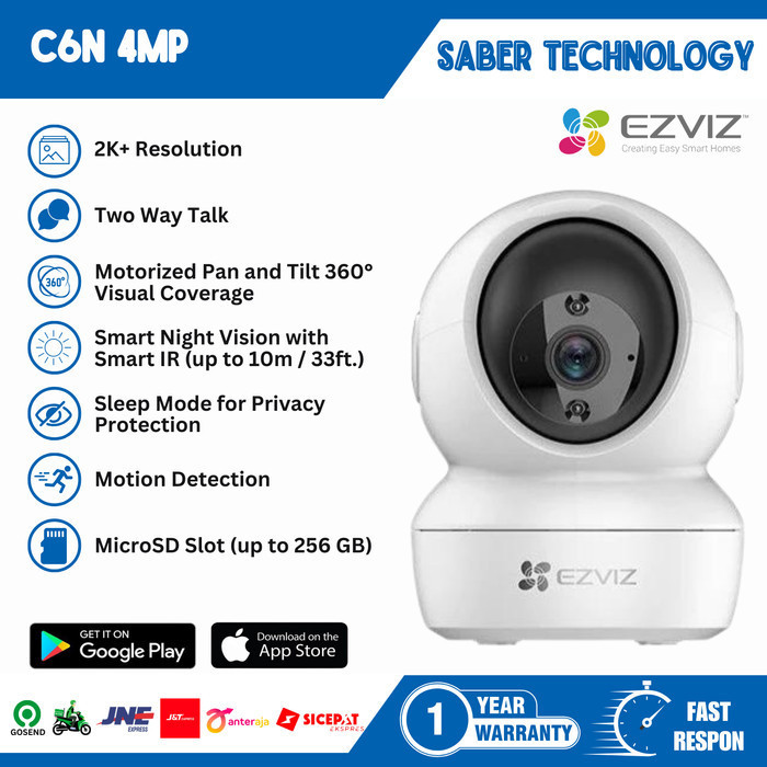 Jual Ezviz C6N 4MP Smart Wifi Pan Tilt IP Camera CCTV Indoor | Shopee ...