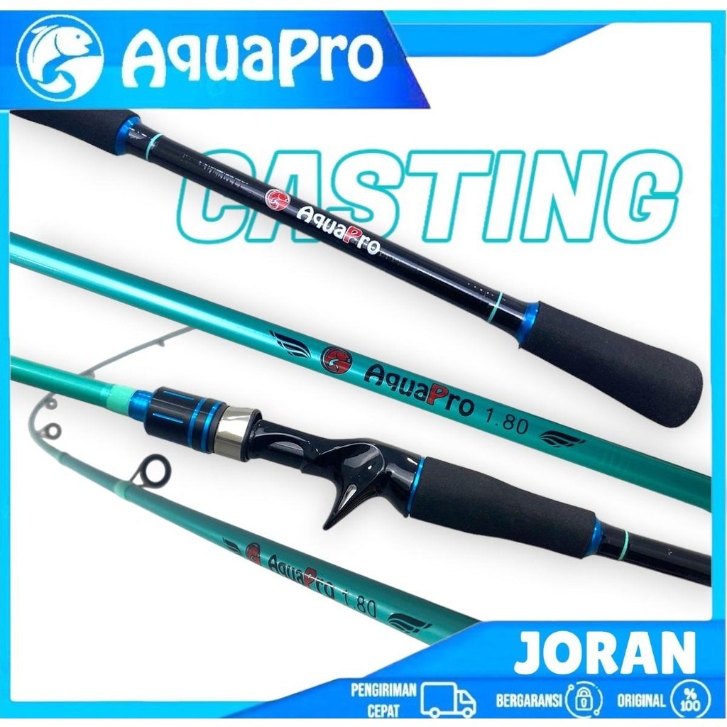 Jual AquaPro - Joran Pancing Fishing Rod 1.65m 1.8m Spinning Casting Lure Rod Carbon Fiber 2 ...