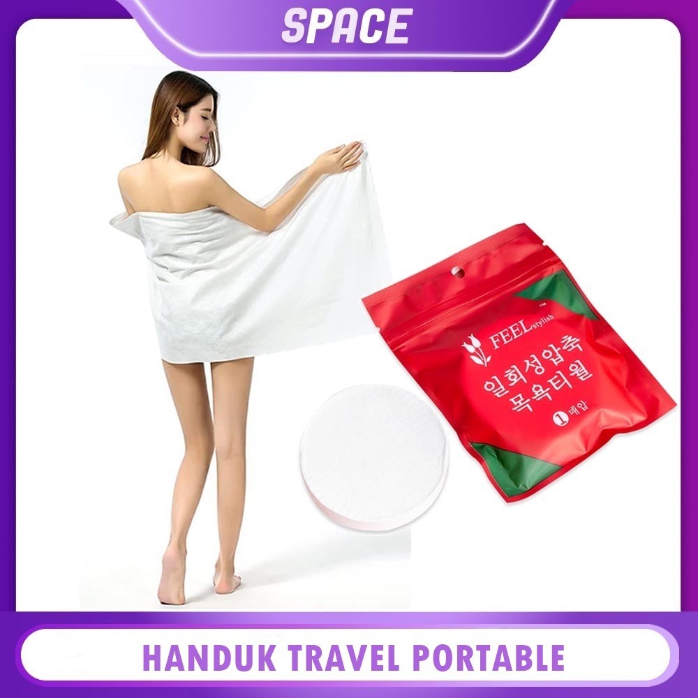 Jual Handuk Travel JUMBO Disposable Towel Tablet Traveling Portable ...