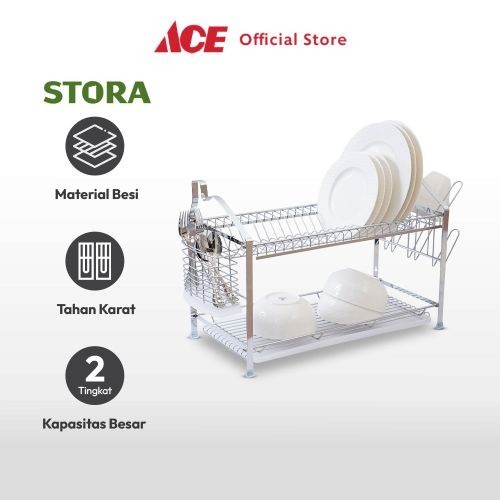 Jual Stora Rak Piring Besar - Silver Dish Rack Tempat Peralatan Makan ...