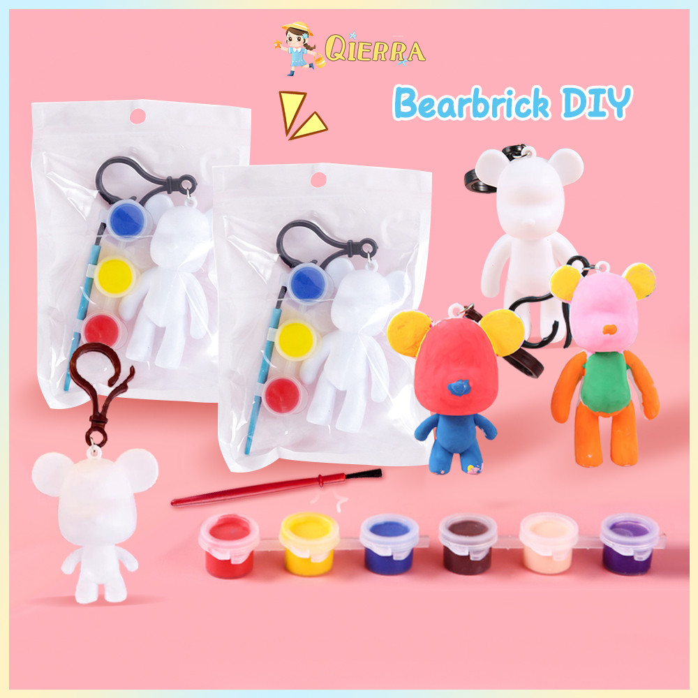 Jual Qierra Maiann DIY Gantungan Kunci Fluid Bear Set Mainan Mengwarnai ...