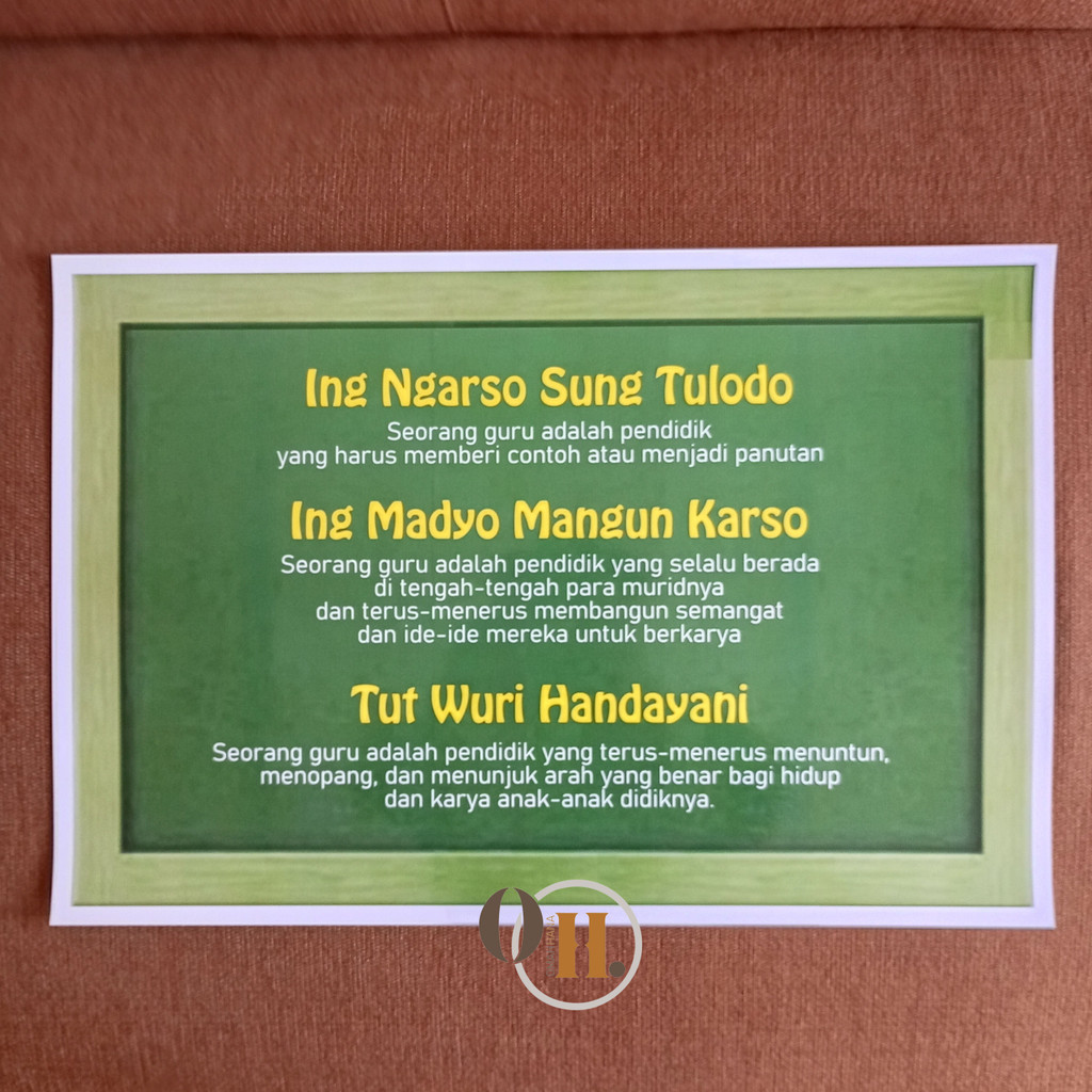 Jual Poster ing ngarso sung tulodho - Ki hajar dewantara - Poster ...