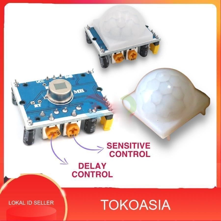 Jual HC-SR501 PIR Sensor human body infrared sensor module pyroelectric ...