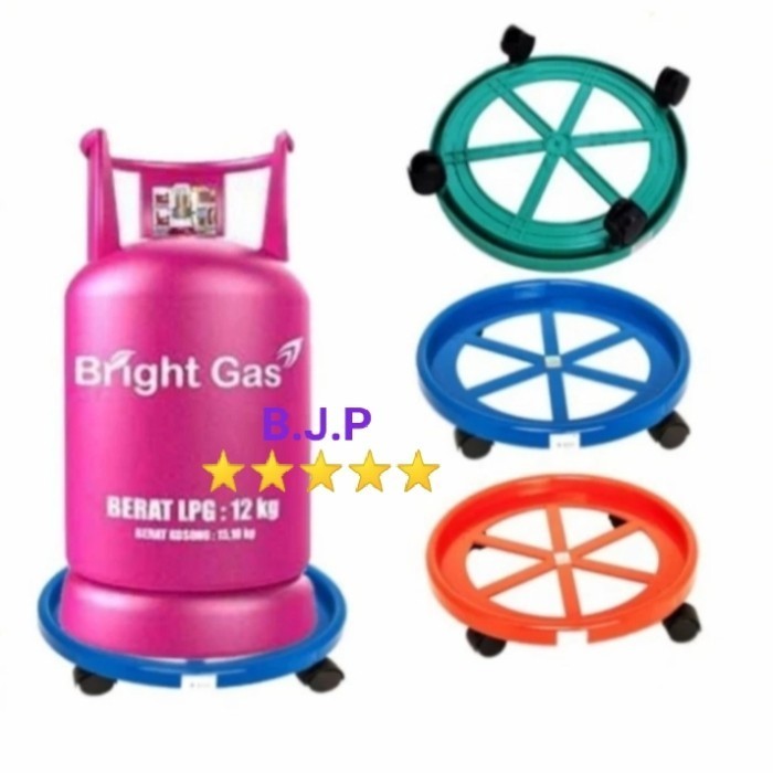 Jual tatakan gas LPG roda roller galon alas tabung elpiji 3 12 kg ...