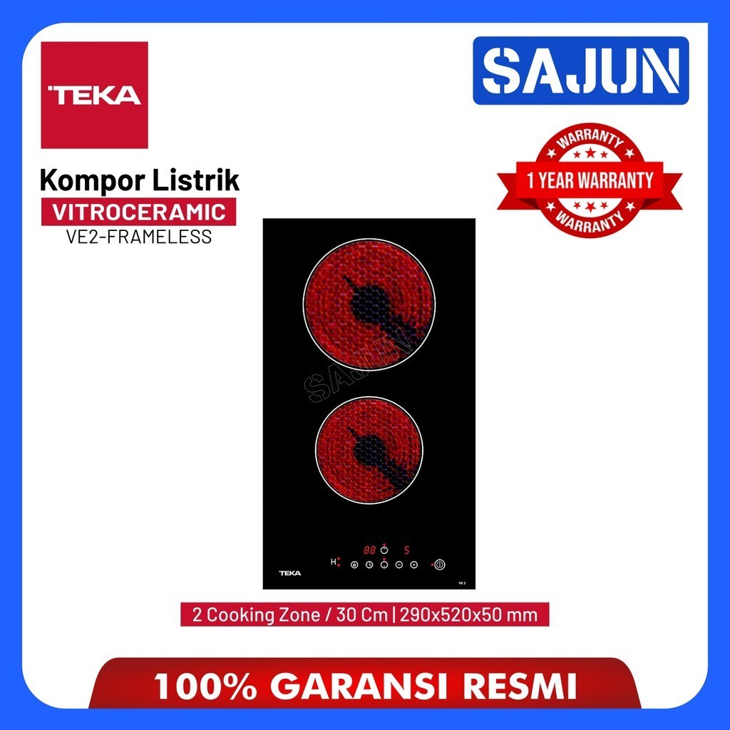 Jual Teka Kompor Listrik Vitroceramic Ve 2 Electric Frameless Built in ...