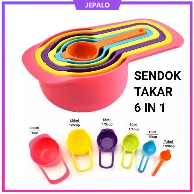 Jual Sendok Takar Bumbu 6 In 1 / Sendok dapur set / sendok serbaguna ...