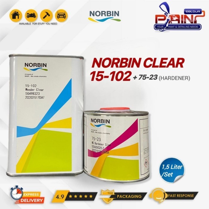 Jual NORBIN MS Wonder Clear Coat 15-102 + Hardener 1 Liter / Set ...