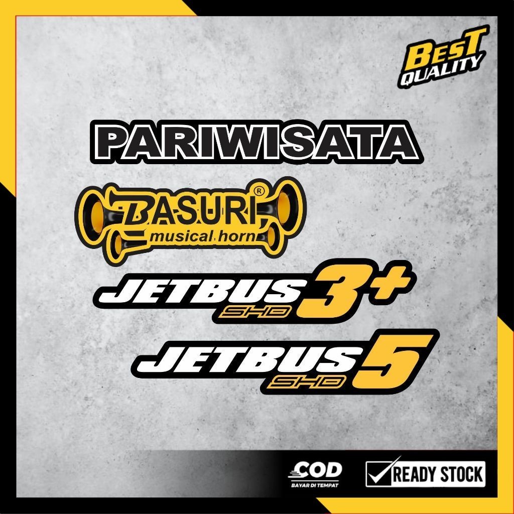 Jual Stiker Bus 4PCS STIKER BASURI JETBUS 3 JETBUS 5 PARIWISATA ...