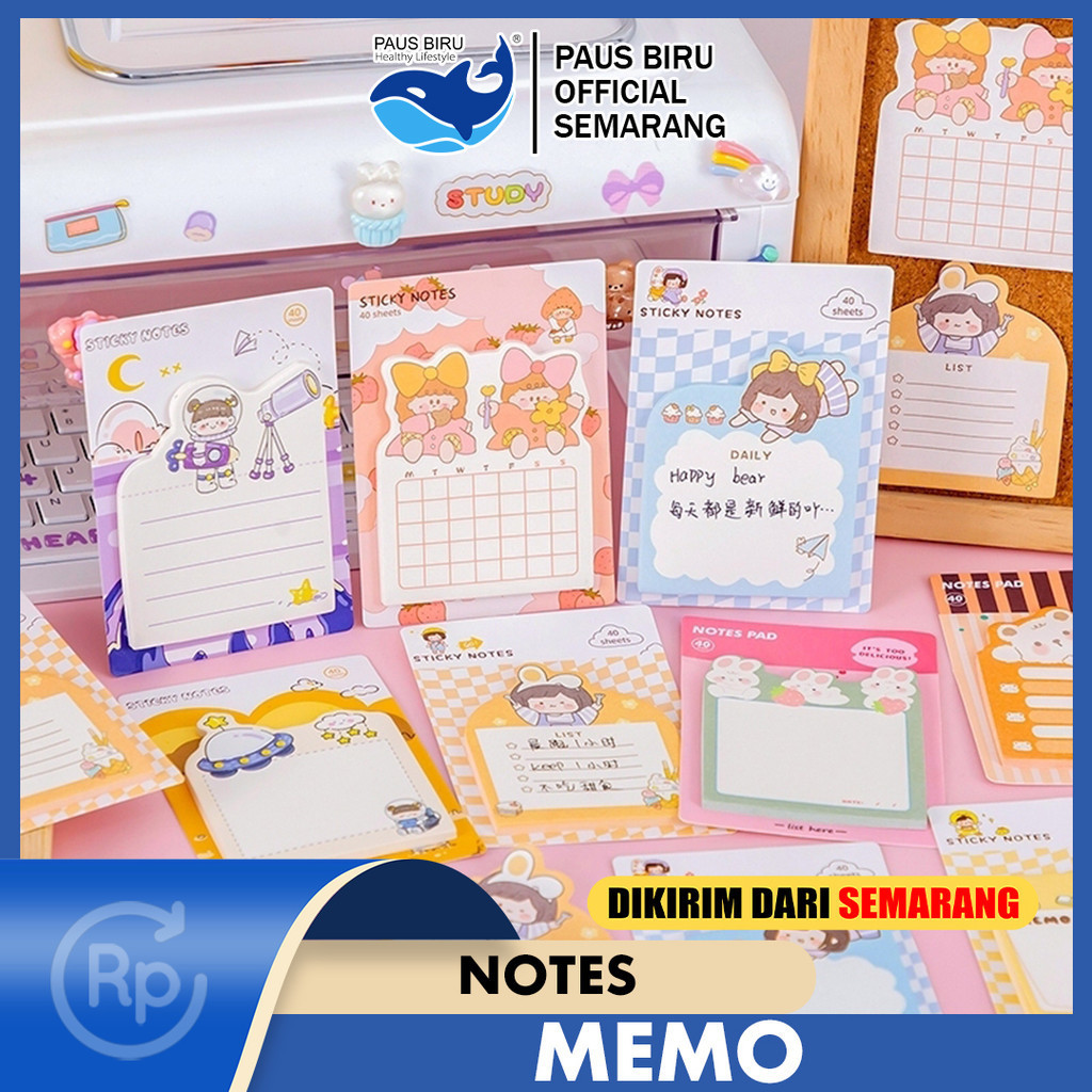 Jual Aimilo Sticky Notes Memo Catatan Tempel Gambar Bentuk Karakter ...