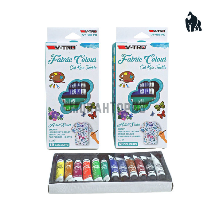 Jual CAT KAIN/ CAT SEPATU/ Cat Kain Textile V-tro 12 Warna / Fabric ...