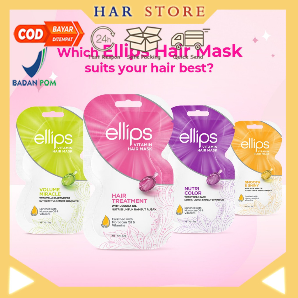 Jual ELLIPS Vitamin Hair Mask 20gr | Shopee Indonesia