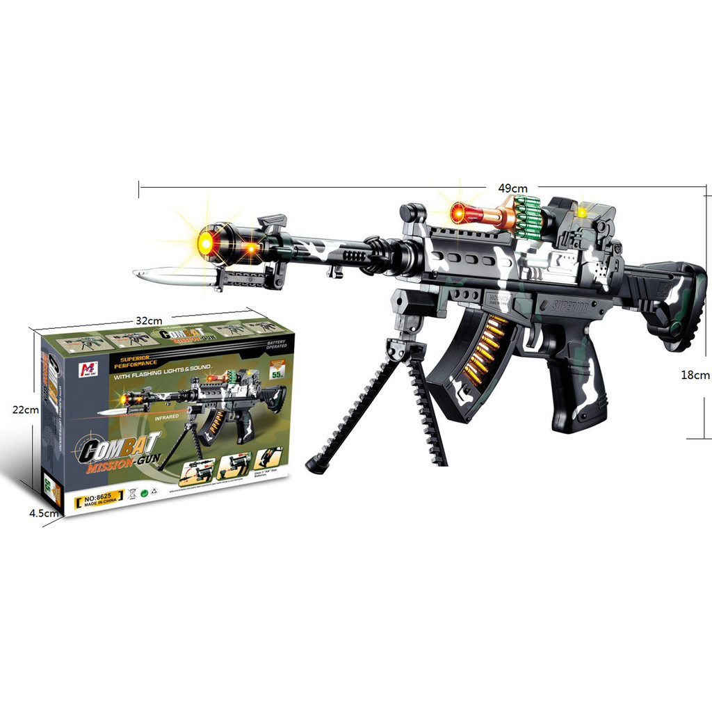 Jual Pistol Mainan Combact Gun Tembak Tembakan Lampu dan Suara Mainan ...