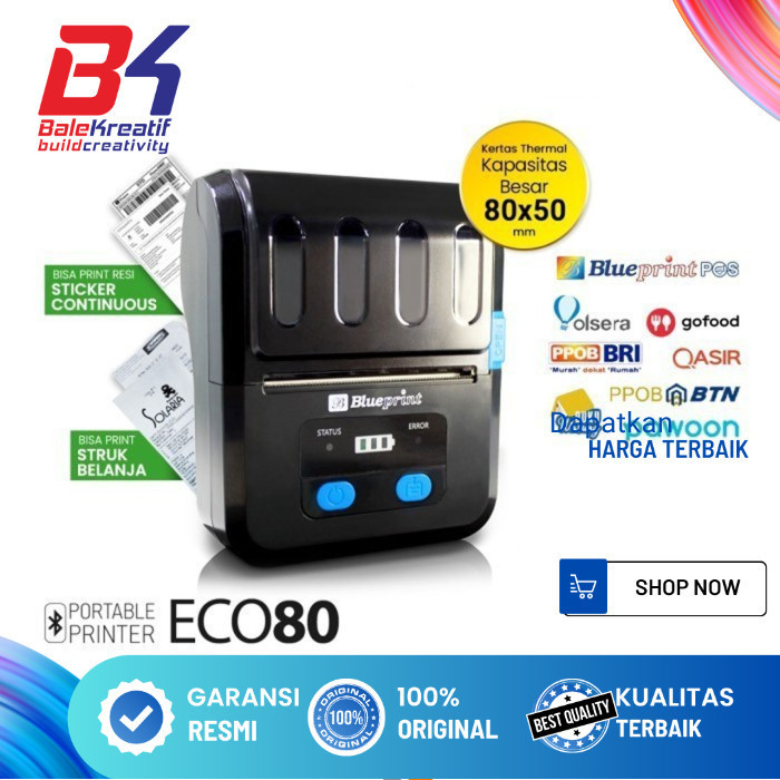 Jual Printer Blueprint Thermal Portable ECO80 USB+Bluetooth | Shopee ...