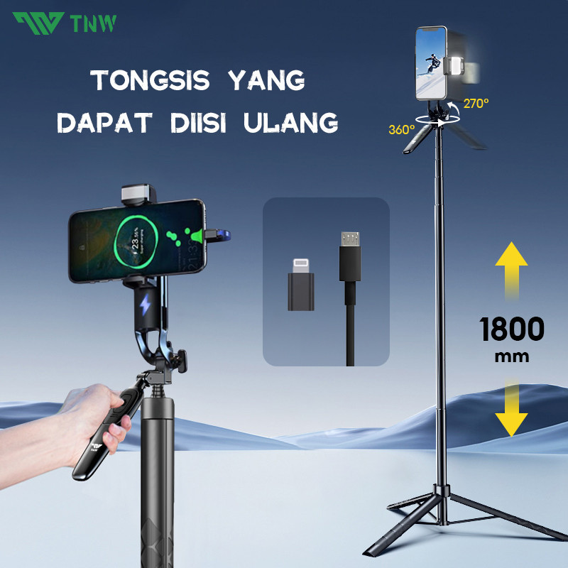 Jual Tnw T40 T41 180cm Tongsis Tripod Bluetooth Selfie Stick Tripod